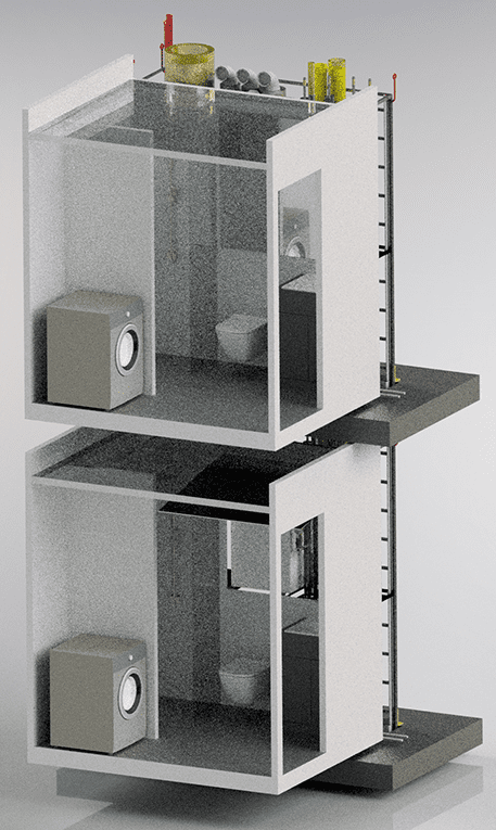 Fertigbäder von Badelement | Installationsschächte | Hier klicken